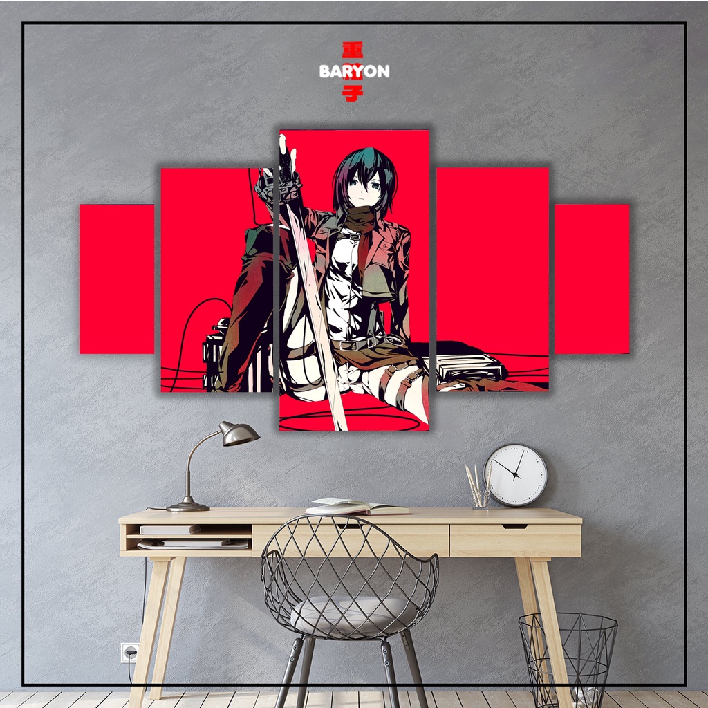 BARYON Wall Decor MIKASA ATTACK ON TITAN 1 Set Wall Decoration Wooden ...