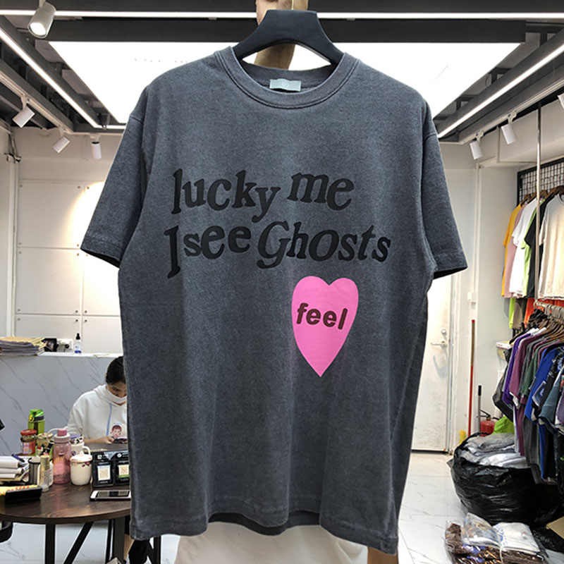 Kanye West Tee Lucky Me I See Ghosts Shirt Fear Of God Essentials Oversize Human Made Vintage ...