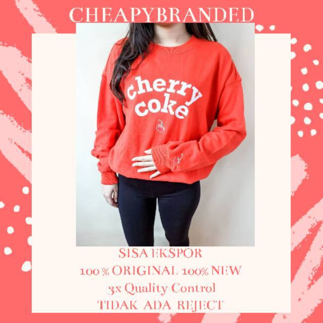 Spao CHERRY COKE SWEATER (SPAO - FAMOUS KOREAN BRAND) | Shopee Malaysia