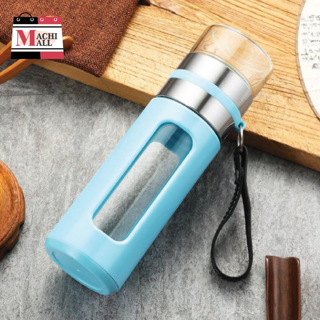 Machi Tea Bottle Tea & Water Separation Bottle 500ml Glass cups ...