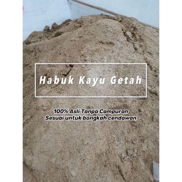 (Ready Stock) Habuk Kayu Getah 100% Asli Sesuai untuk Bongkah Cendawan ...