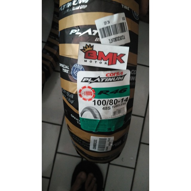CORSA R46 MOTORCYCLE TIRE 100/80-14 TUBELESS | Shopee Malaysia