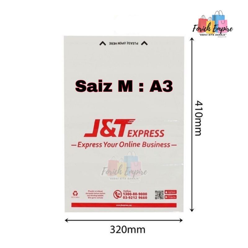 Plastik Parcel J&T Saiz S M dan L | Shopee Malaysia