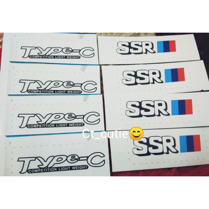 Sticker SSR Type C 1 set | Shopee Malaysia