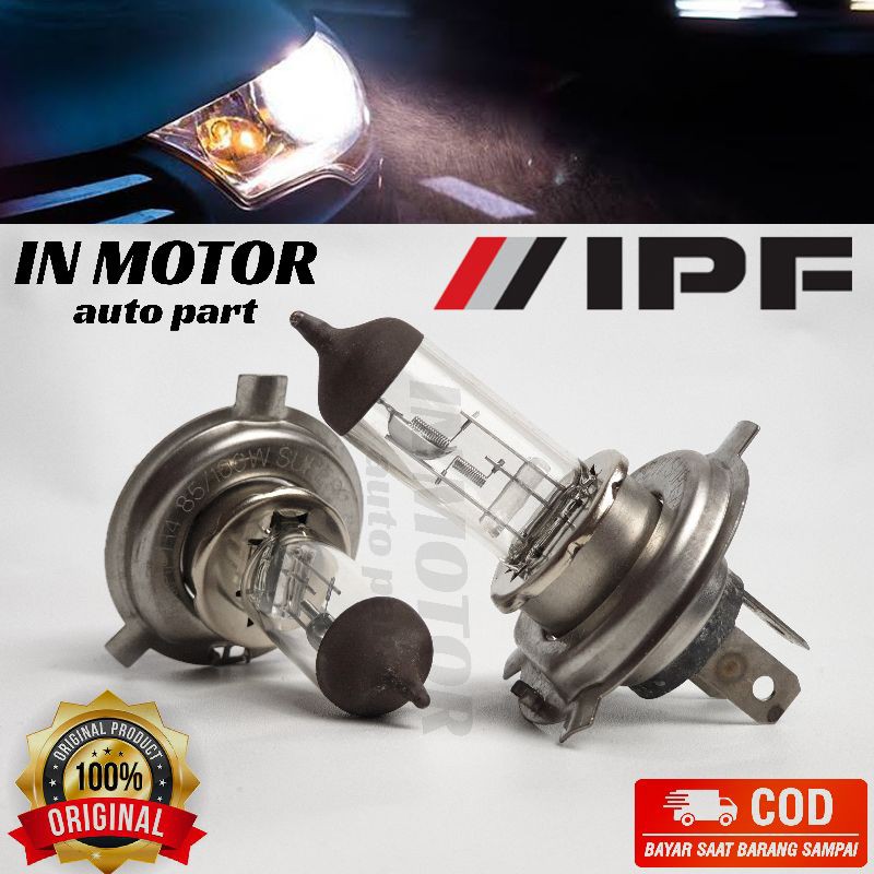 Original H4 100wat IPF headlight bulb, 100wat car headlights | Shopee ...