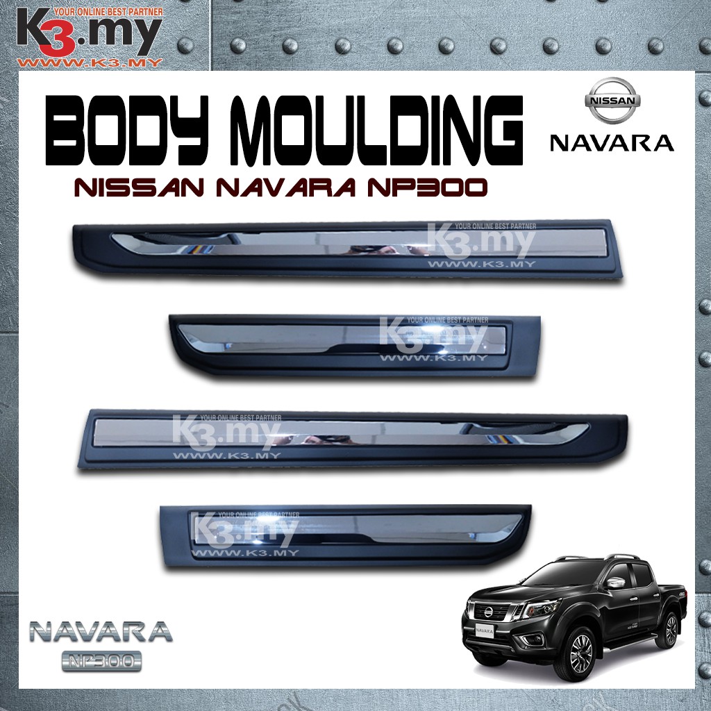 Nissan Navara 2015 NP300 Body Cladding Side Door Moulding (4pcs/set ...