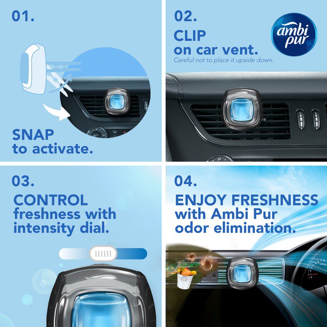Ambi Pur Air Freshener Car Mini Clip 2.2ml (Ambipur car auto odor ...