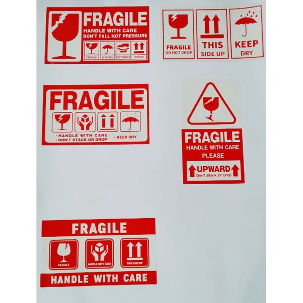 Fragile Stickers （12pcs) | Shopee Malaysia