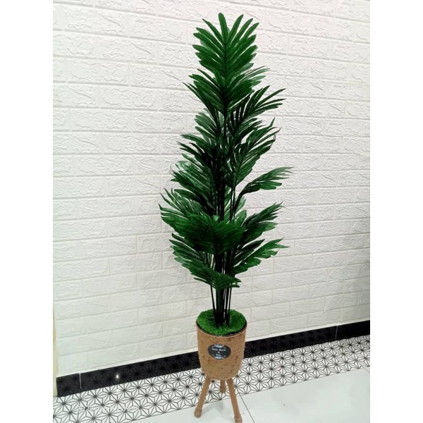 Pokok Hiasan Viral Palma 130cm pasu lilit tali guni berkaki (Artificial ...
