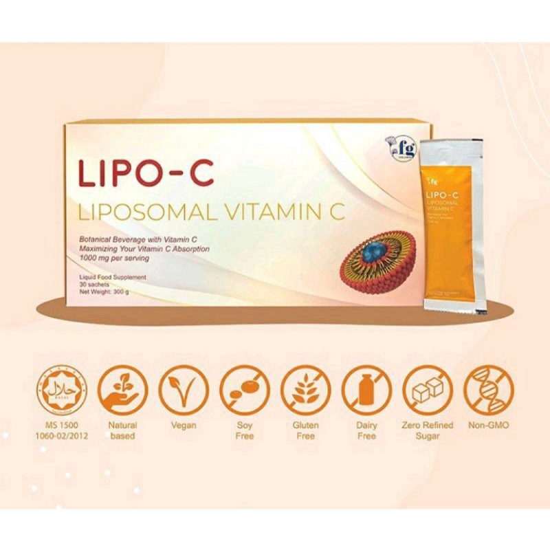 Lipo-C Liposomal Vitamin C Botanical Drink 1000 mg Lipo C (Made in Malaysia) | Shopee Malaysia