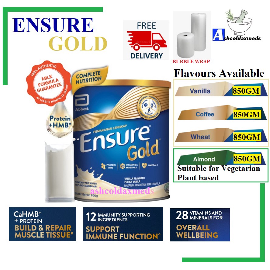 ENSURE GOLD COMPLETE NUTRITION 800GM ASSORTED FLAVOUR | Shopee Malaysia