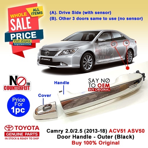 Camry 2.0/2.5 (2013-18) Front & Rear Door Outer Handle Chrome (Original) ACV51 ASV50 69210 69250 ...