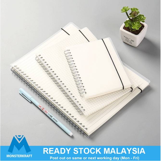 Notebook Minimalist Planner, Frosted Transparent Cover, Korea ...