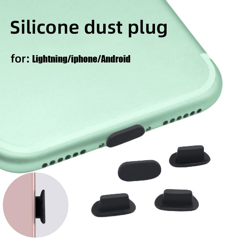 1pcs Silicone Rounded Anti Dust Plug for Iphone 13 Pro Max 12 11 XS XR ...
