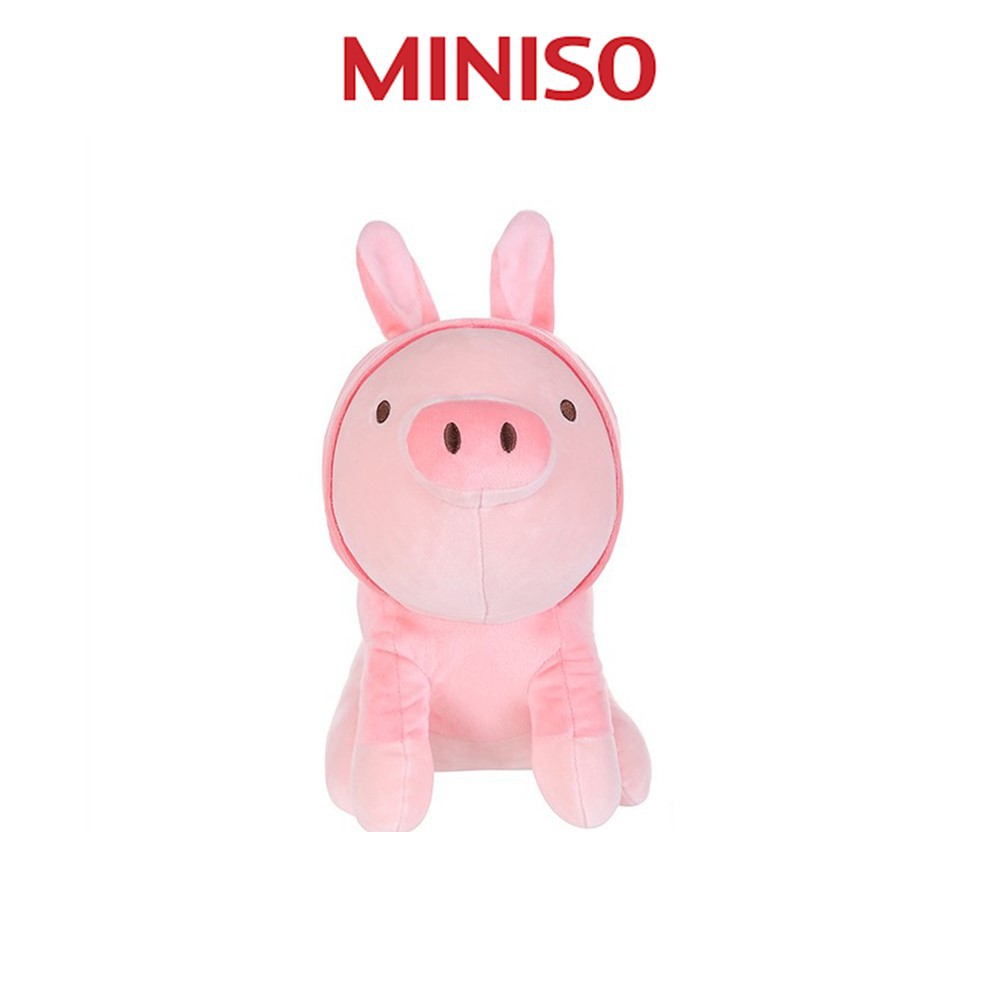 MINISO Sitting Piglet Plush Toy with Hoodie | Shopee Malaysia