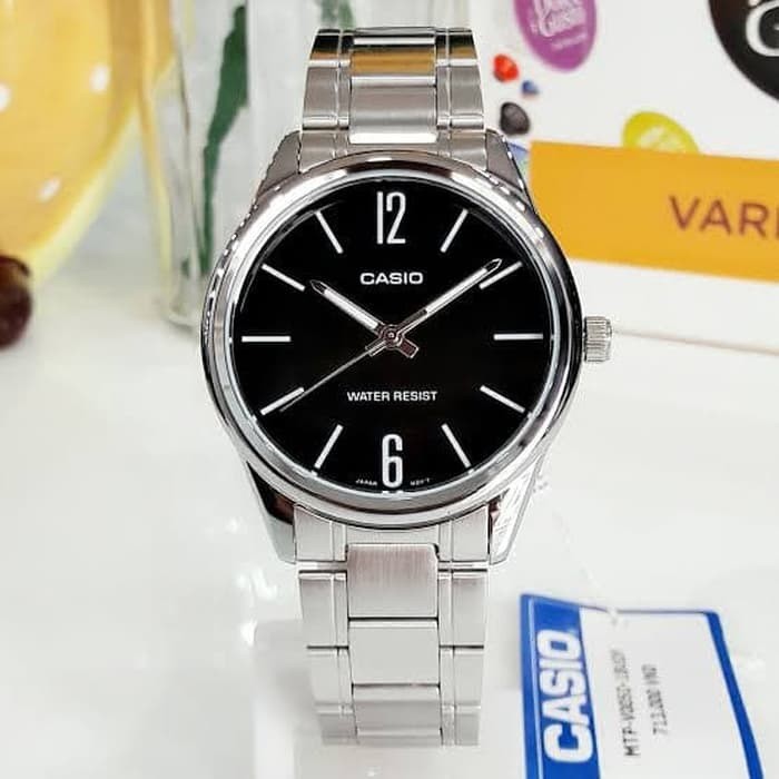 Casio MTP-V005D-1B Stainless Steel Analog Black Dial Round Men's Watch | Shopee Malaysia