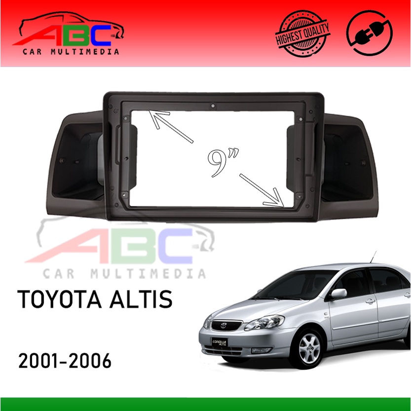 9INCH Android Player Casing For Toyota Altis 2000 2001 2002 2003 2004 ...