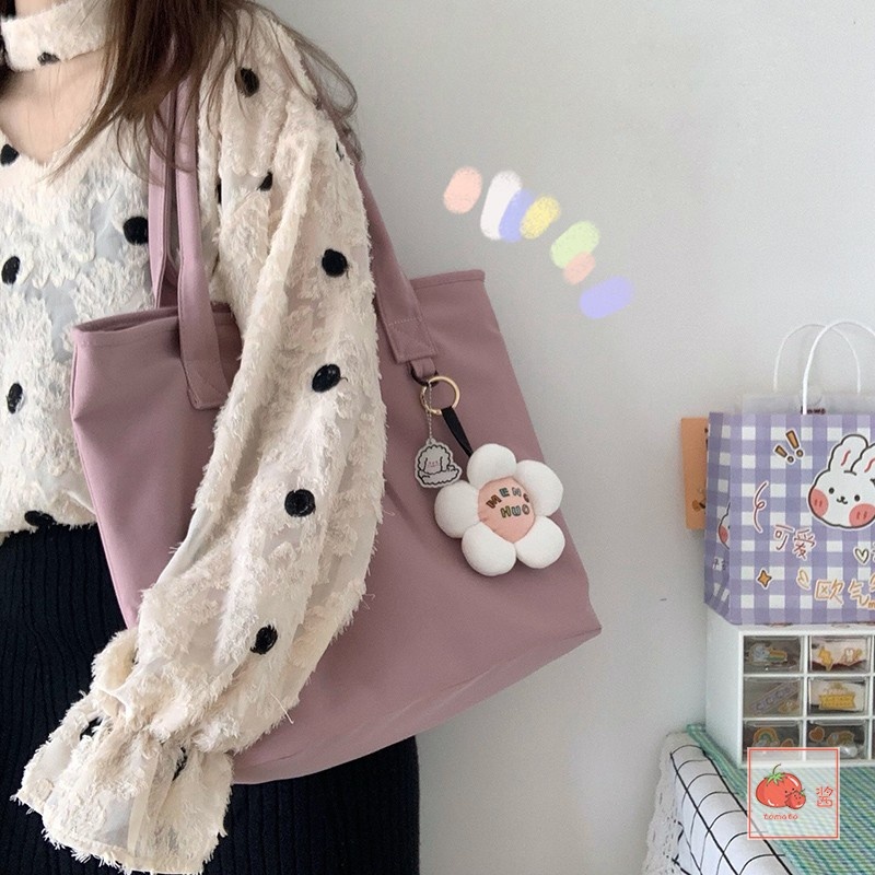 Waterproof Women 15.6inch Tote Bag Japanese Style Simple Shoulder Bag ...