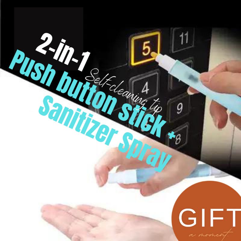 2-in-1 Sanitizer Spray & Elevator Lift Button Press Stick | Shopee Malaysia