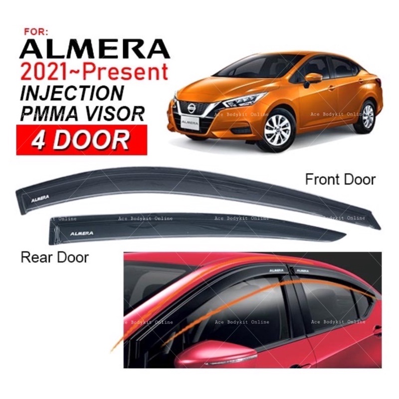 Nissan Almera N18 2020-2022 Door Visor 3inchi | Shopee Malaysia