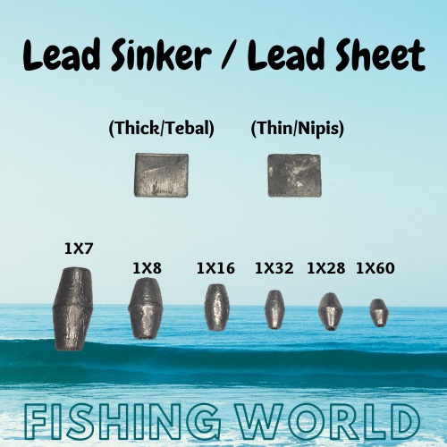 Fishing Net Lead Sinker / Lead Sheet ( Batu Timah / Batu Keping ) 铅粒/铅片 ...