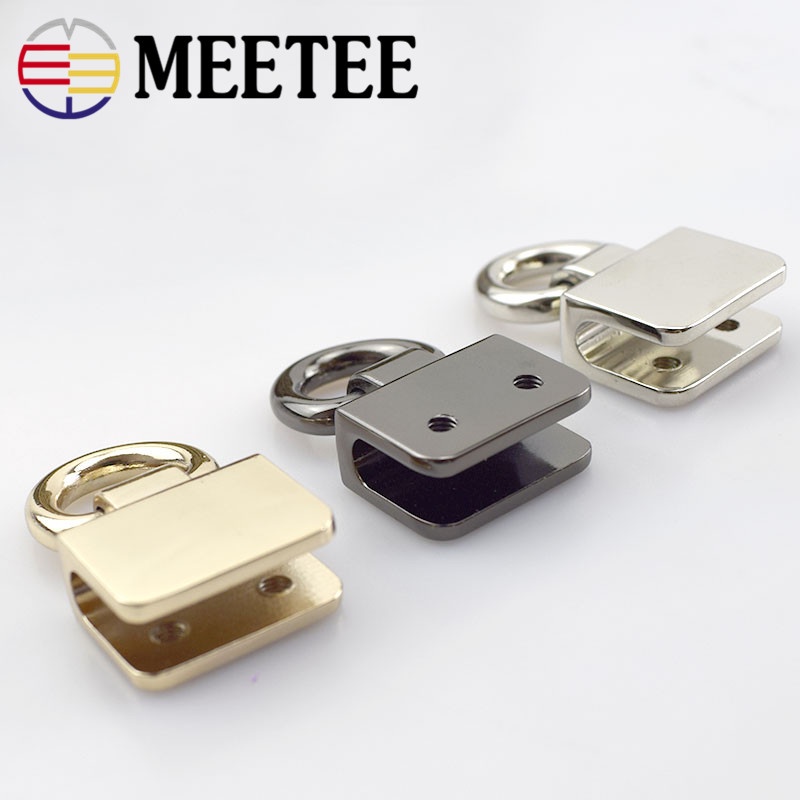 2Pcs Metal Bag Side Clip Screw Buckle Handbag Hanger Leather Bag Strap ...