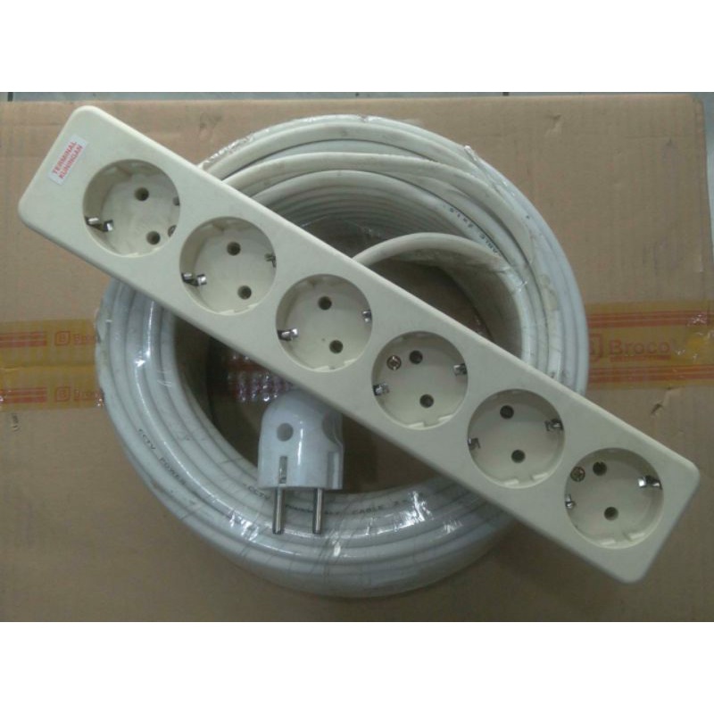 Uticon 6 hole socket, 2x1.5 wire cable, 30 meter full ground plug ...
