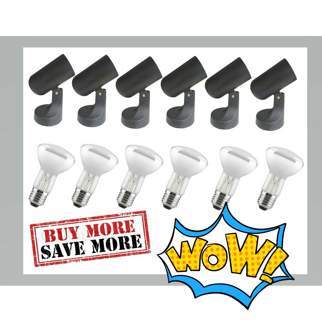INDOOR SPOTLIGHT HOLDER C/W R63 40W BULB (6SETS) | Shopee Malaysia