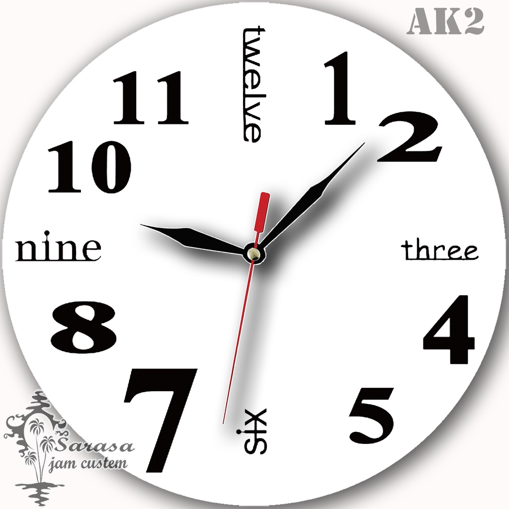 Ak2 NUMBER CUSTOM WALL CLOCK | Shopee Malaysia