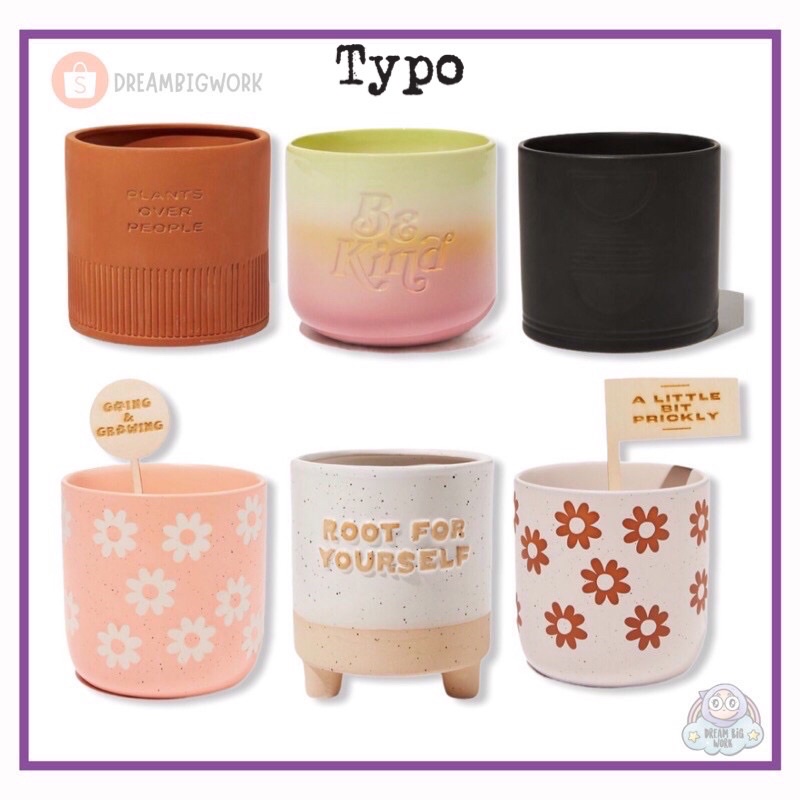 [READY STOCK] TYPO MIDI SHAPED PLANTER | Shopee Malaysia