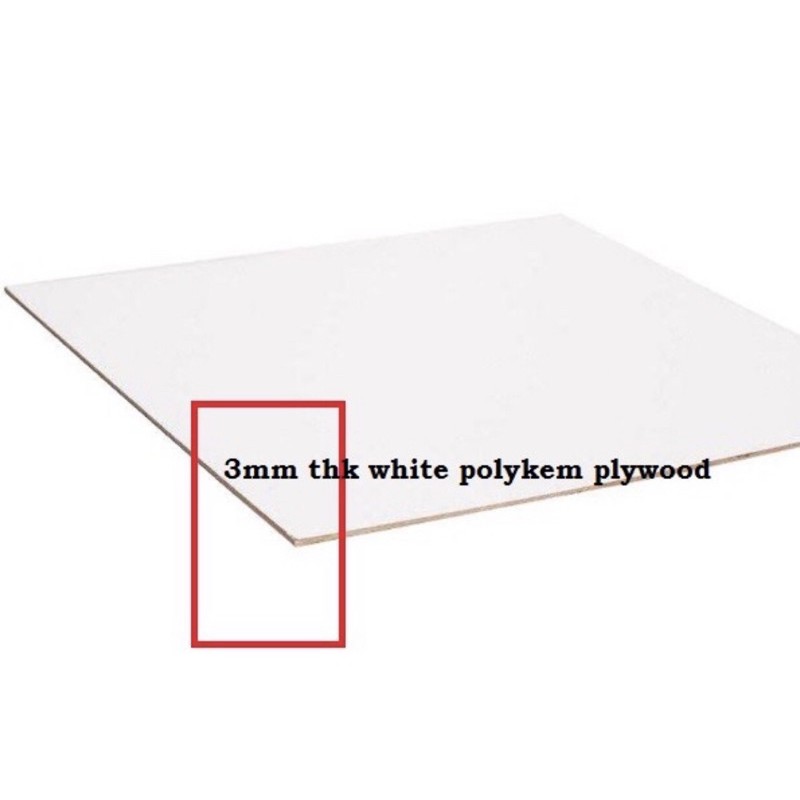 3mm thk plywood with 1 side white polykem | Shopee Malaysia