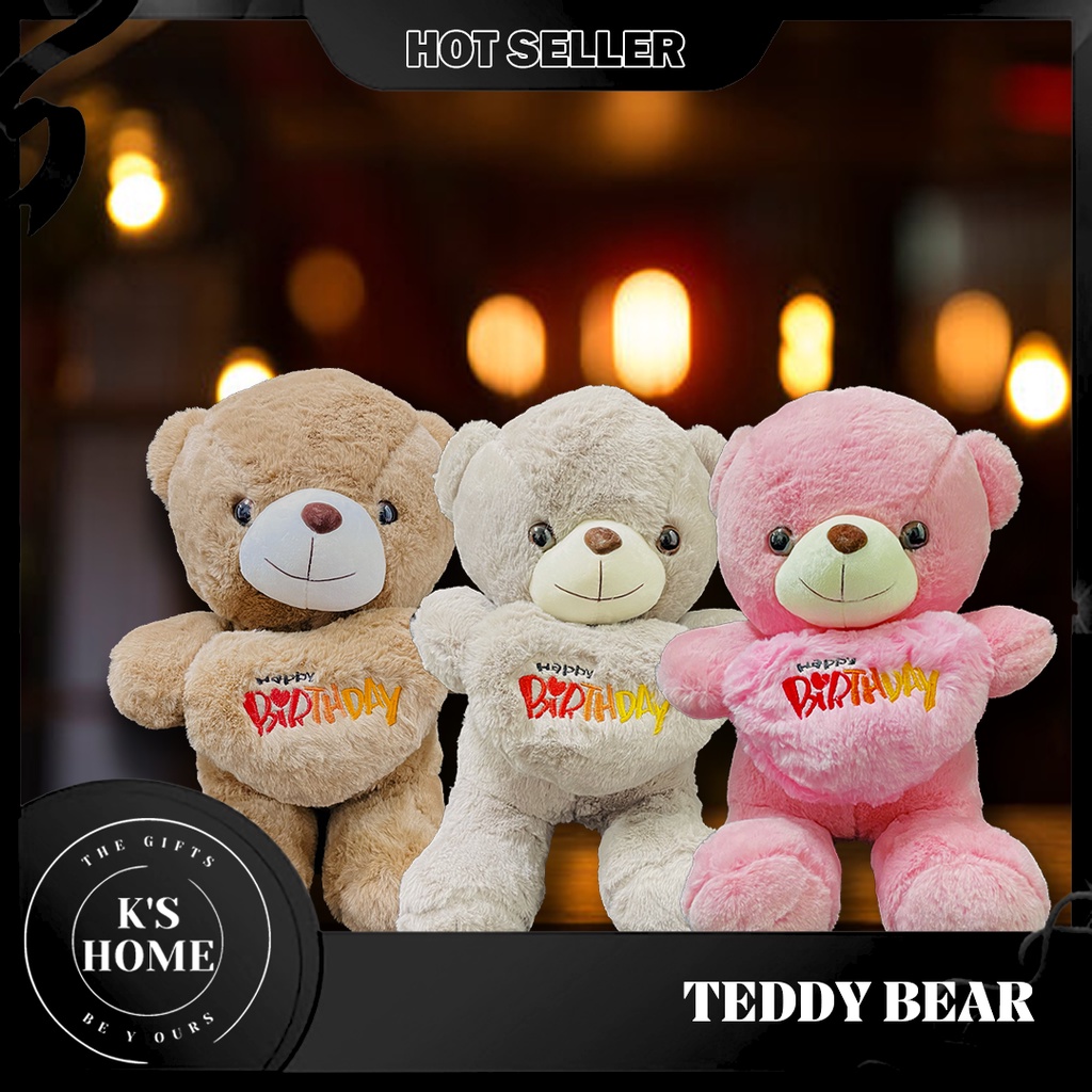 Birthday Bear TEDDY BEARS' 40CM BEAR+LOVE PILLOW Bear Gift Soft and Art ...