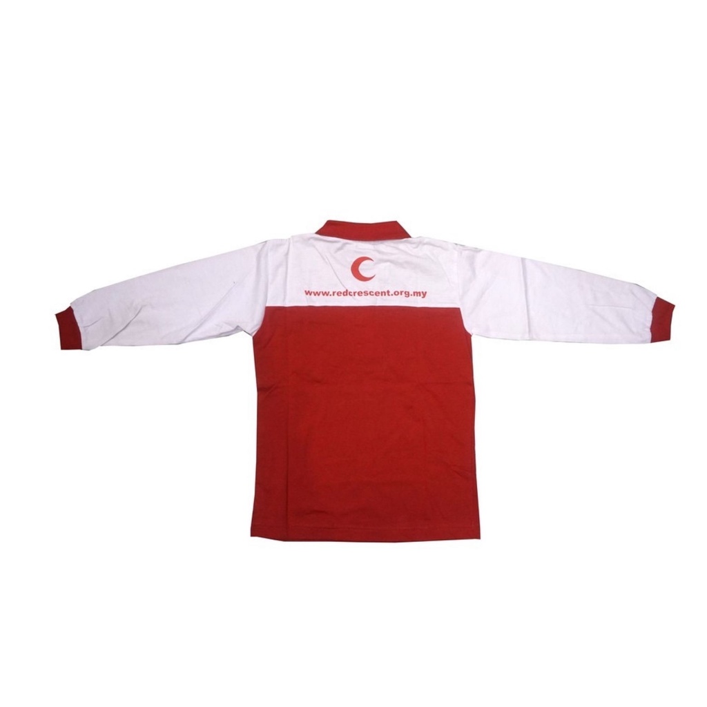 BAJU PBSM TSHIRT BULAN SABIT MERAH LENGAN PANJANG TSHIRT PBSM L/S BAJU ...