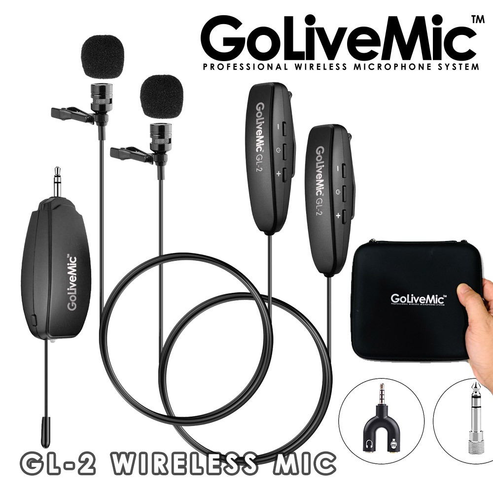 (2021) GoliveMic GL-2 Wireless Lavalier Microphone Twin Kit / Single ...