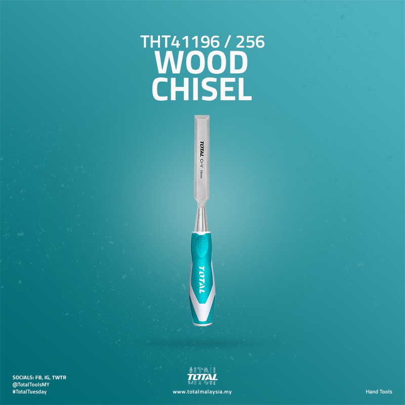TOTAL Wood Chisel THT41196/THT41256 | Shopee Malaysia