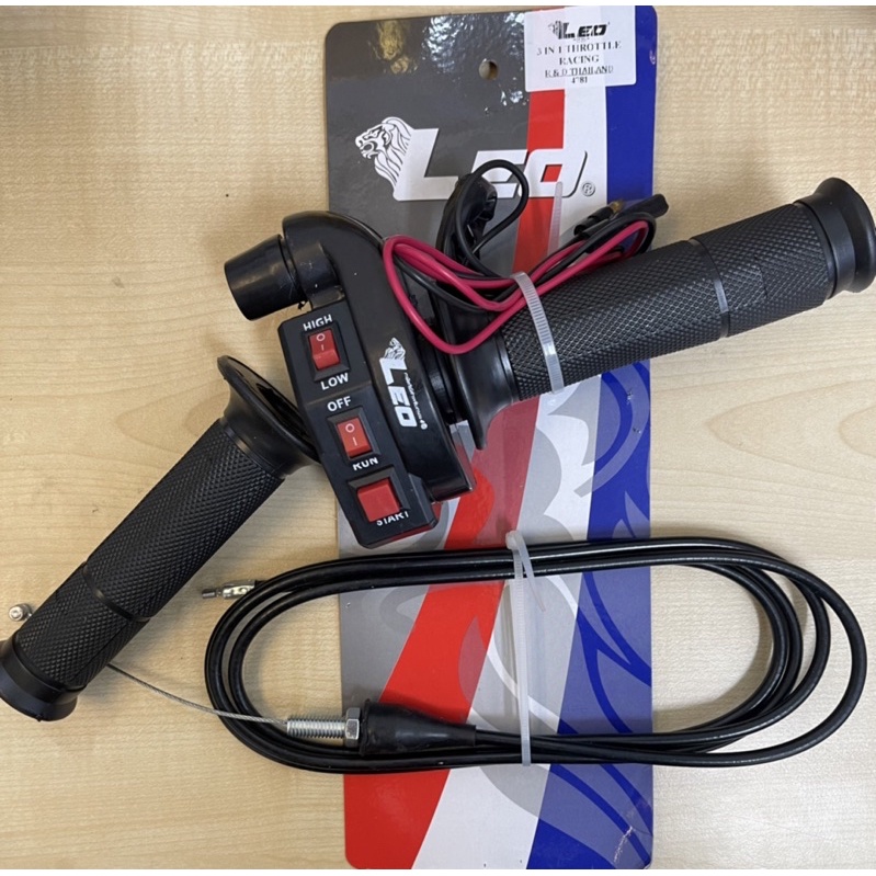 LEO RACING THROTTLE WITH 3 IN ONE SWITCH -UNIVERSAL INCLUDE CABLE ...