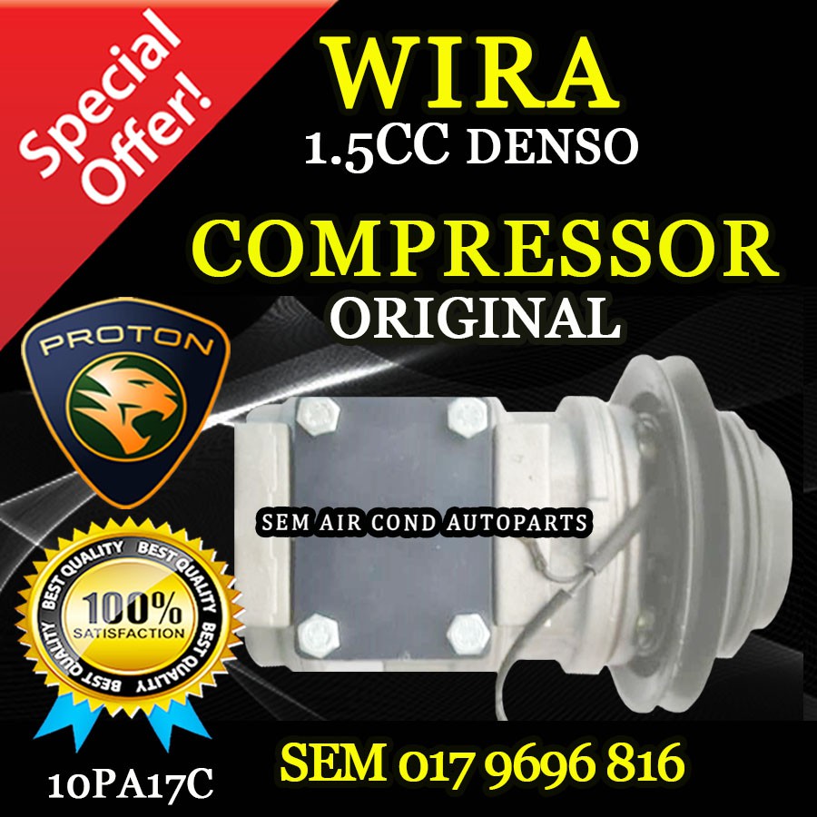 PROTON WIRA 1.5CC DENSO ND 10PA17C ORIGINAL COMPRESSOR/ KOMPRESOR (CAR AIRCOND SYSTEM) | Shopee ...