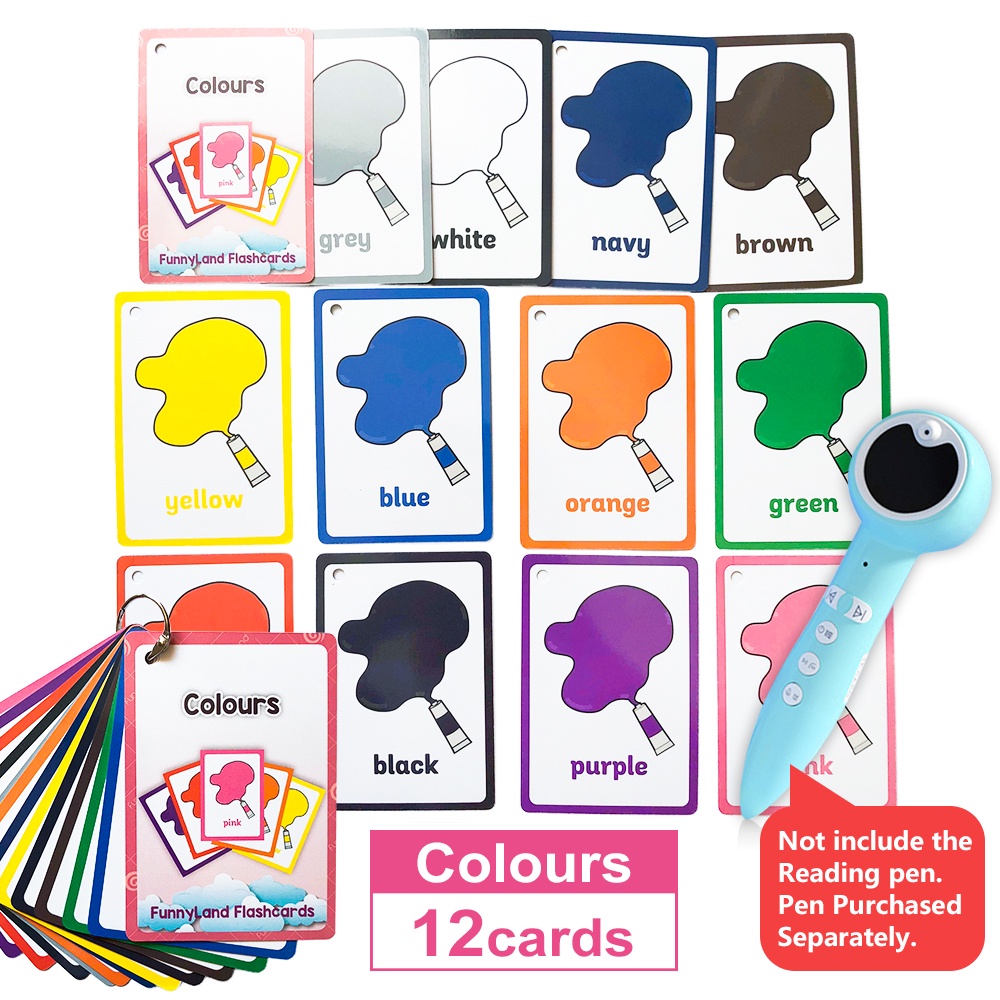 Color Cognitive Card Learn English Word Literacy Game Education Toy for ...