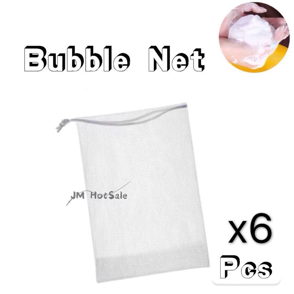 *BIG (6pcs) SOAP NET Mesh Soap Foaming Net Bubble Mesh Bag// | Shopee ...