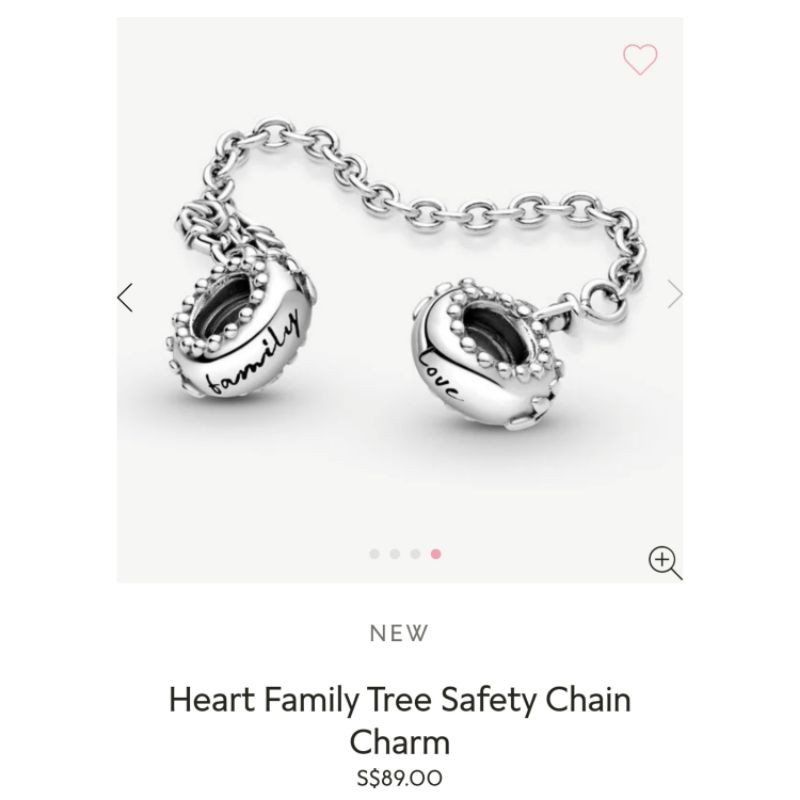 Pandora Heart Family Tree Safety Chain Charm 799293C00 | Shopee Malaysia