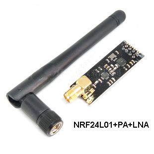 2.4GHz NRF24L01+PA+LNA with Antenna 1100 Meters SMA RF Wireless ...