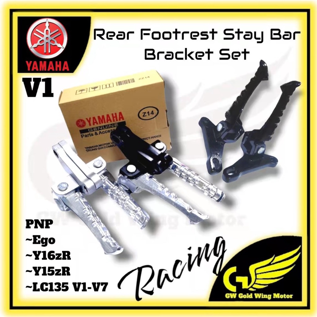 YAMAHA Y15 Y16 RACING REAR STAY BAR SET REAR FOOTREST BRACKET SET L/R ...