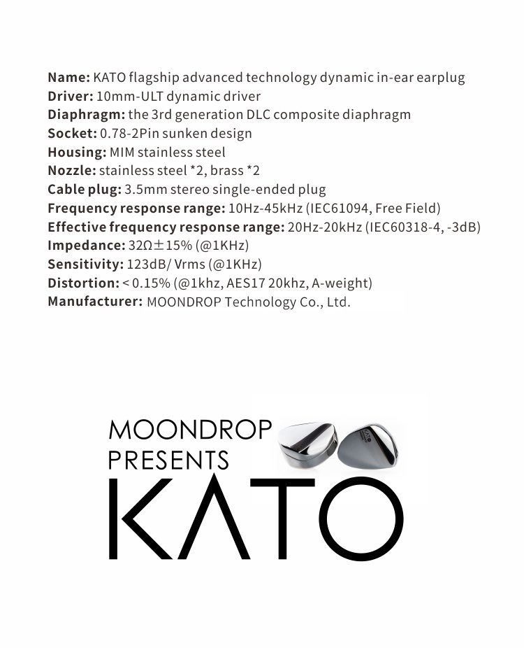 Moondrop KATO DARK BLUE Earphone Flagship Advanced Technology Dynamic ...