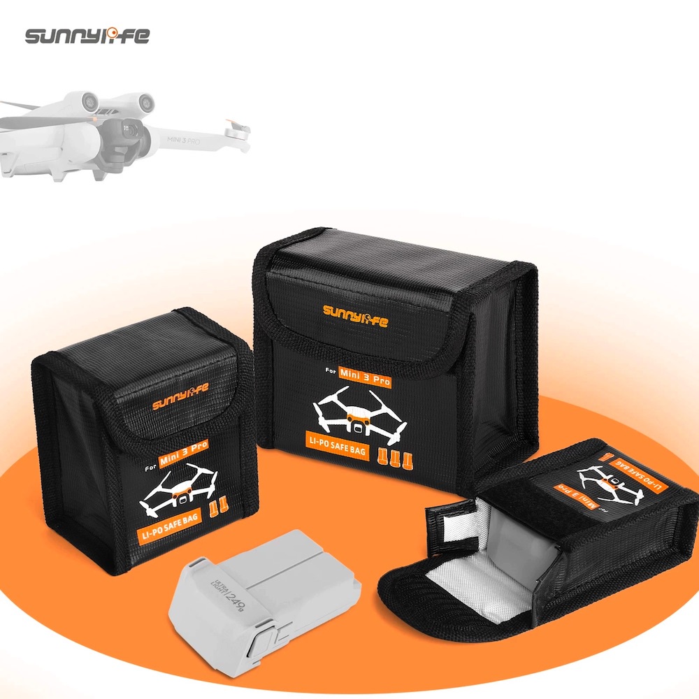 SUNNYLIFE LiPo Safe Battery Bag Storage Case Cover for DJI MINI 3 PRO ...
