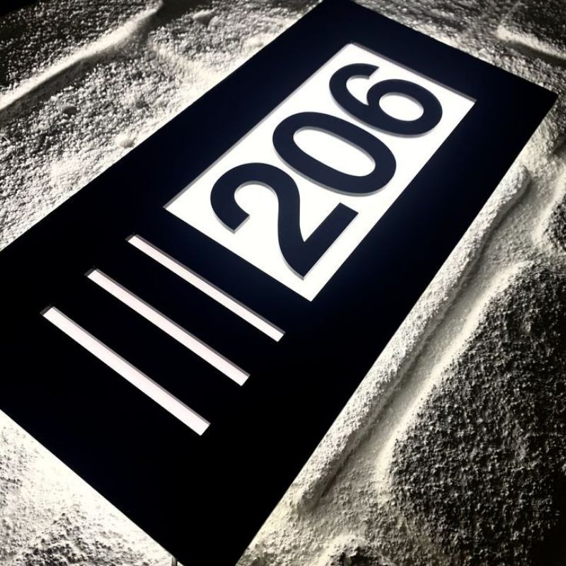 Acrylic LED House Number, ACRYLIC DESIGN House Number, CUSTOM House ...