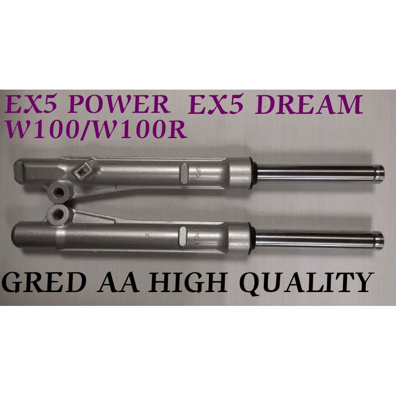 HONDA EX5 POWER DREAM W100 W100R DRUM - FRONT FORK SET ASSY FORK DEPAN HIGH QUALITY PLUG AND ...