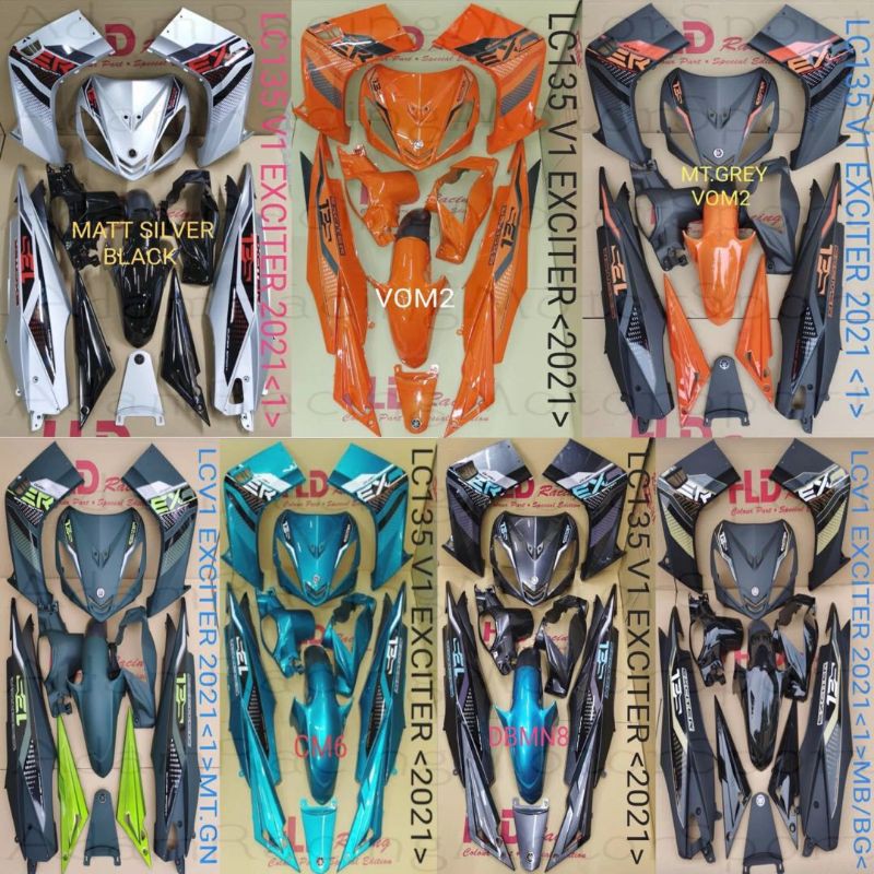 Genuine Original HLD Cover Set Lc135 V1/ LCV1 Exciter 2021 Sticker ...