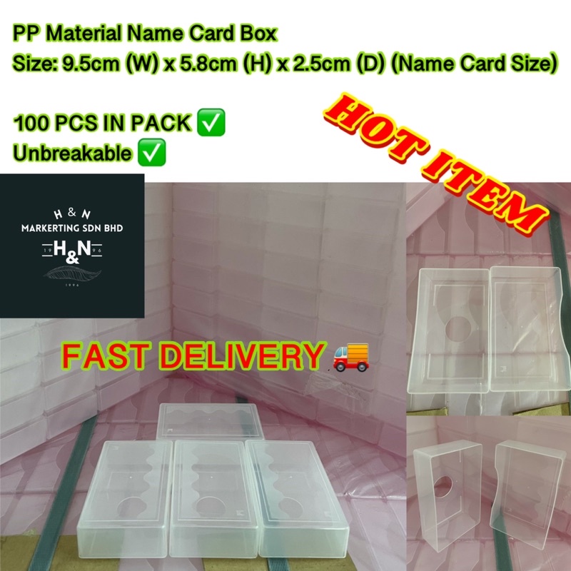 [100% Original PP material] Name Card Box (100Pcs in 1 Pack) | Shopee ...
