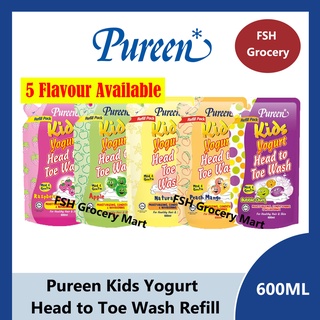 Pureen Kids Yogurt Head to Toe Wash Refill (600ml) ( Natural / Apple ...