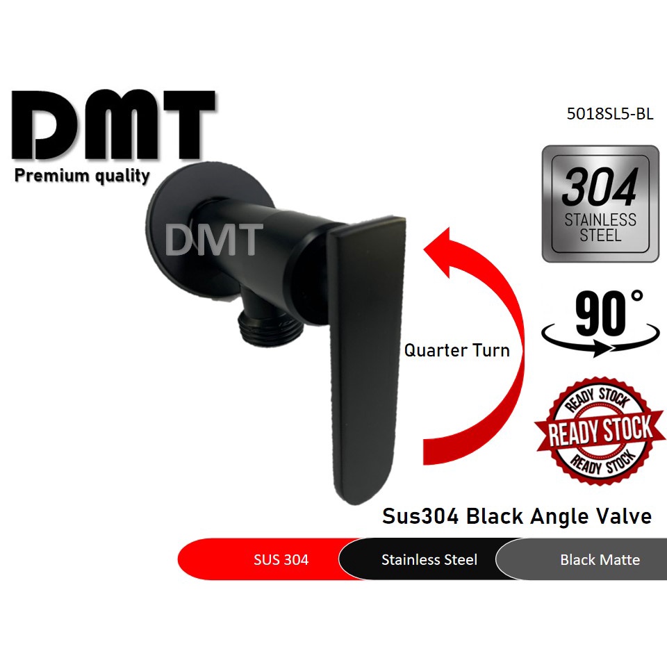 SUS304 Black Angle Valve, Stainless Steel, Stop Valve, Control Valve ...